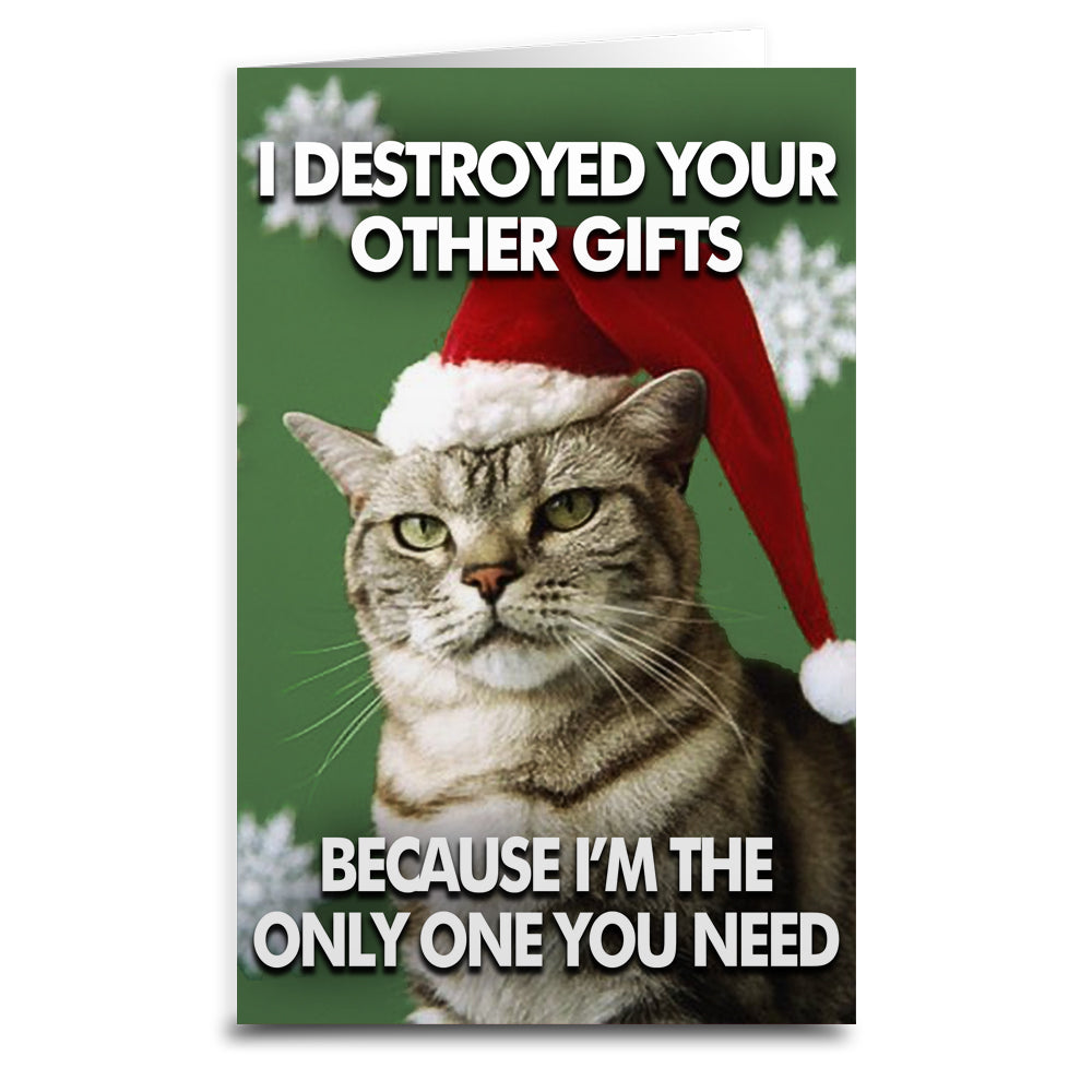 Cat Destroyed the Gifts Greeting Card | The Original Underground