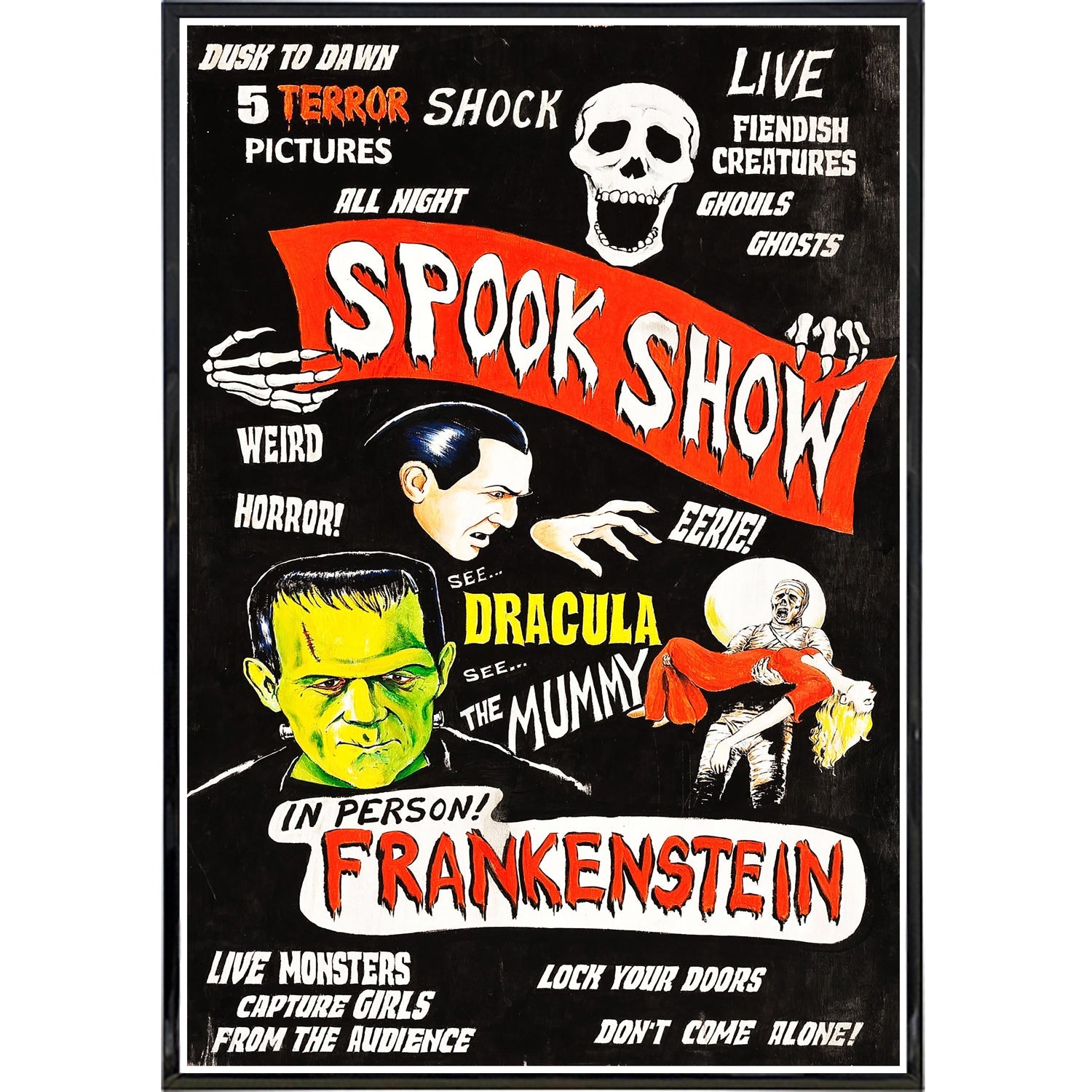 Spook Van Frankenstein Poster Halloween Art Lesson: Frankenstein In