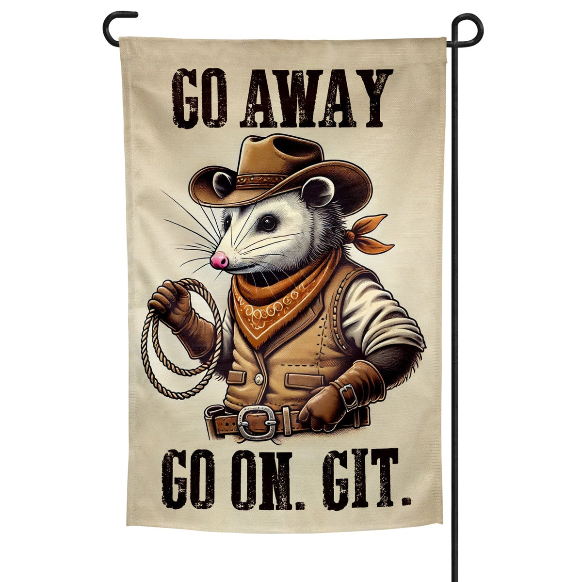 Go Away. Go On. Git. Garden Flag | The Original Underground