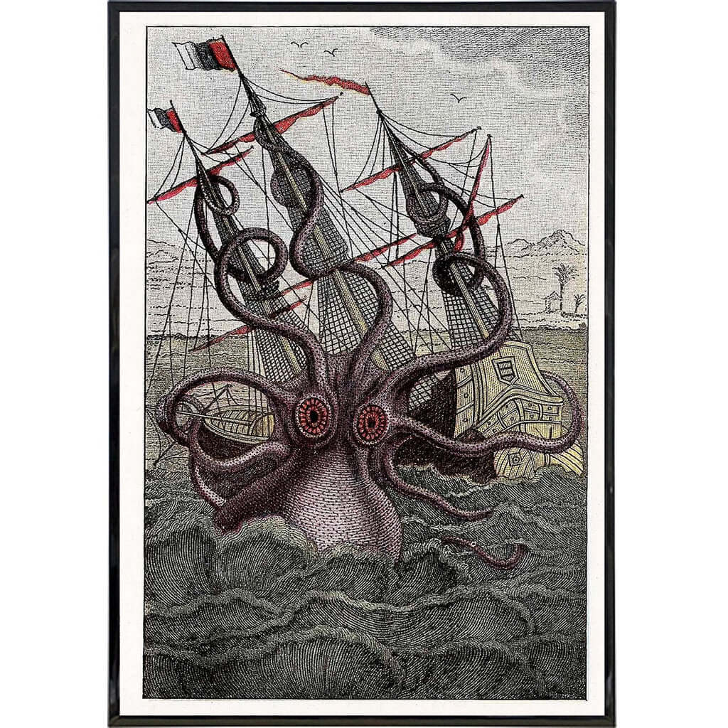 Kraken Illustration Vintage Print | The Original Underground